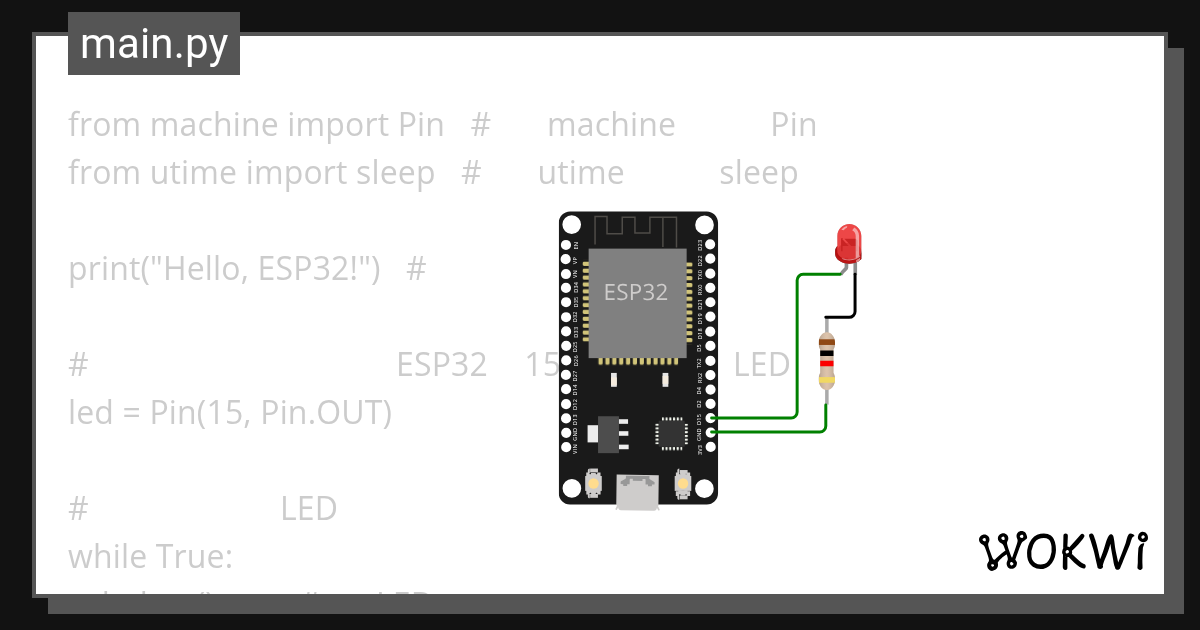 Micropython Blink Esp32 Copy Wokwi Esp32 Stm32 Arduino Simulator