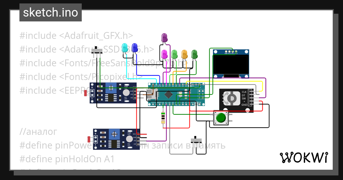 Press Oled V2 - Wokwi ESP32, STM32, Arduino Simulator