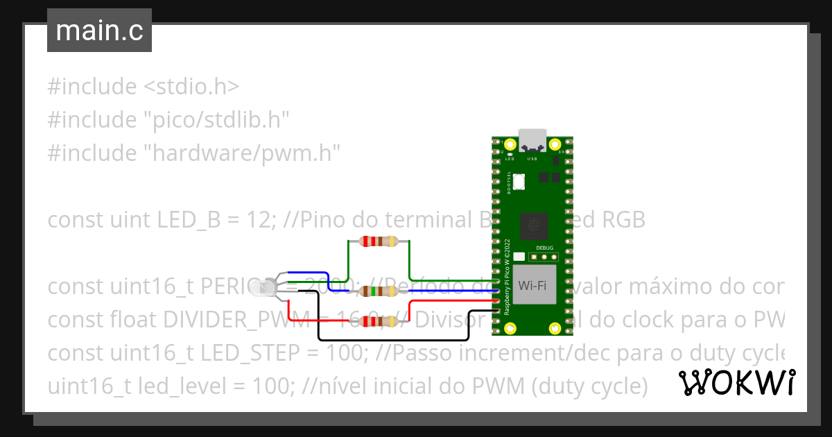 RGB_PWM - Wokwi ESP32, STM32, Arduino Simulator