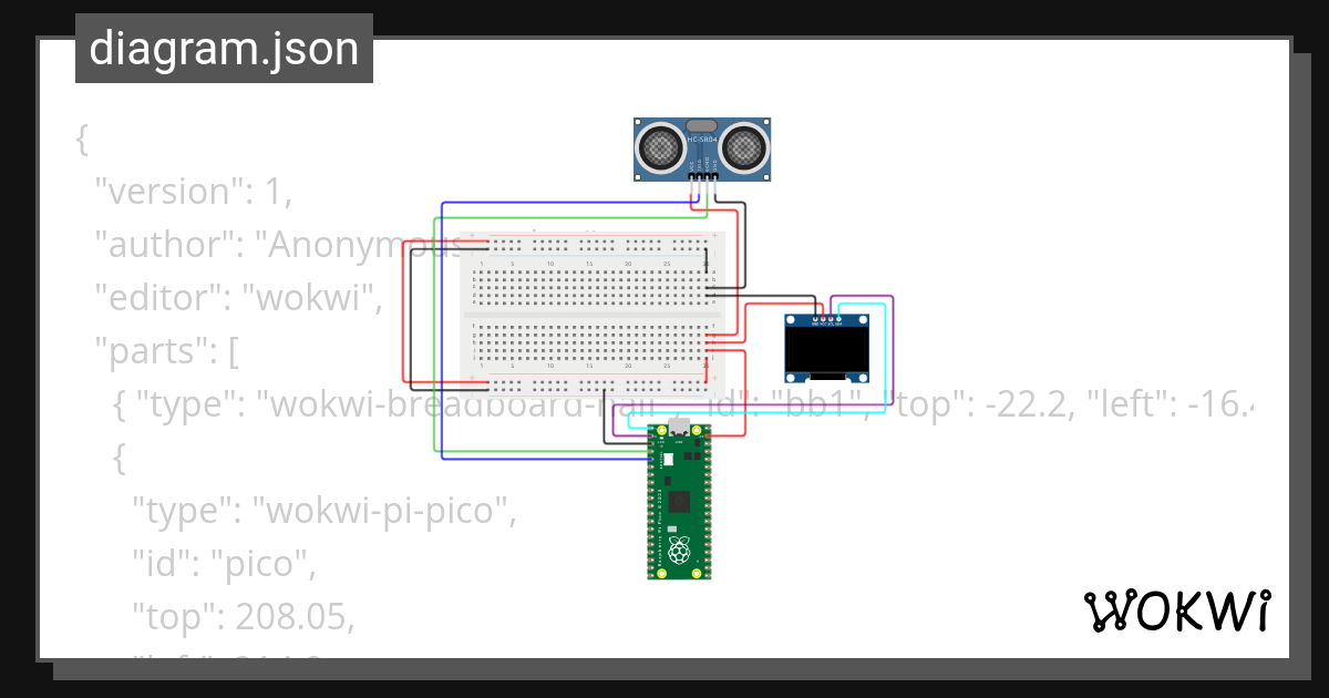 Ultrasonic Distance Sensor Raspberry Pi Copy - Wokwi ESP32, STM32, Arduino Simulator