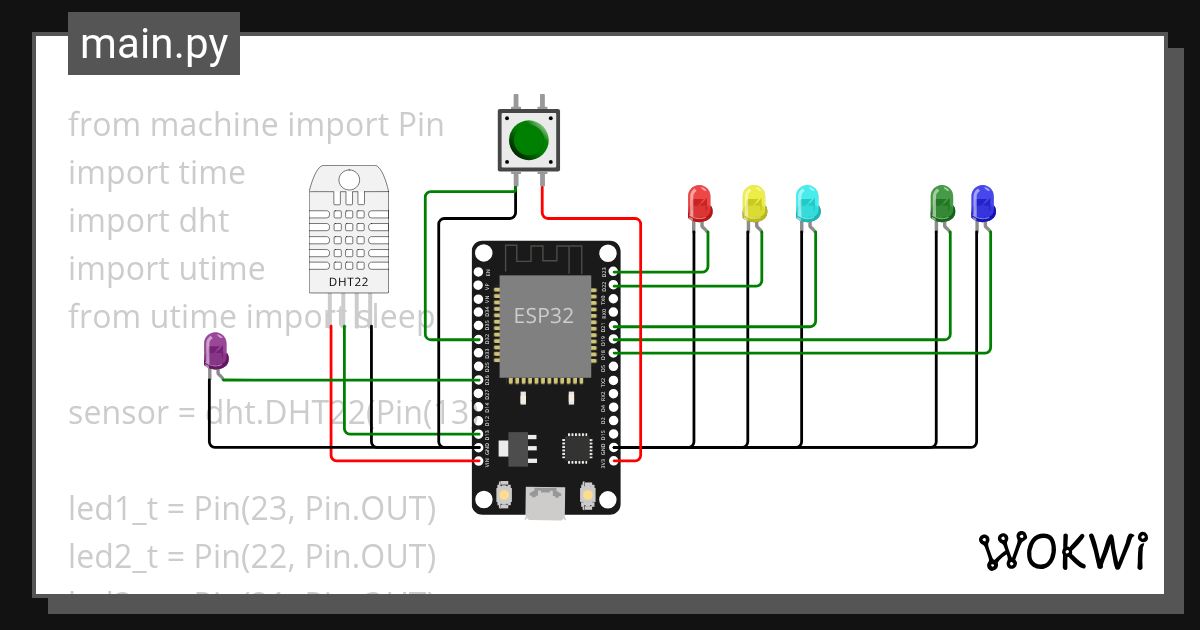 sensore_con_bottone(t_e_H) - Wokwi ESP32, STM32, Arduino Simulator