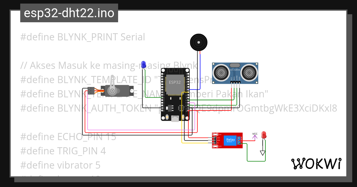 Pemberi Pakan Ikan - Wokwi ESP32, STM32, Arduino Simulator