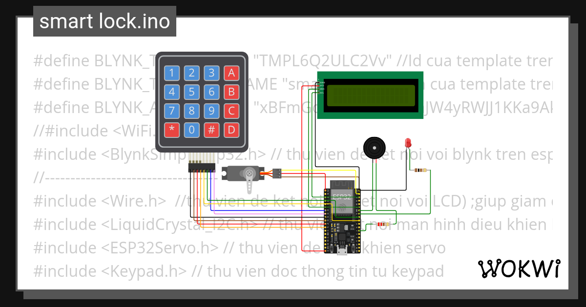 smart lock Copy - Wokwi ESP32, STM32, Arduino Simulator