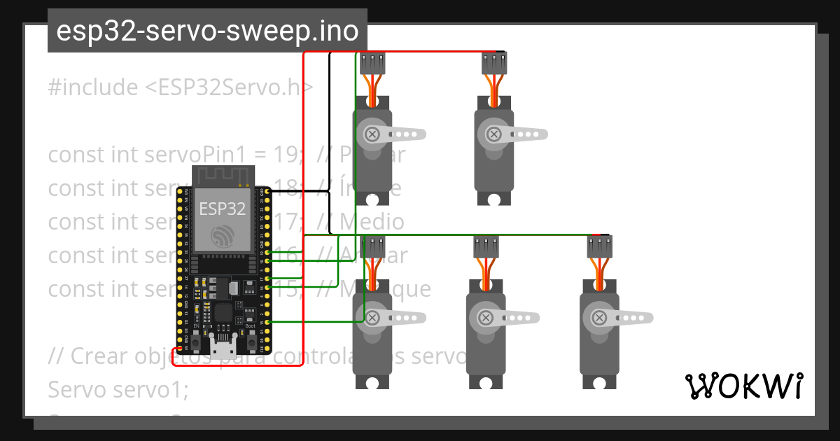 esp 32 mano - Wokwi ESP32, STM32, Arduino Simulator