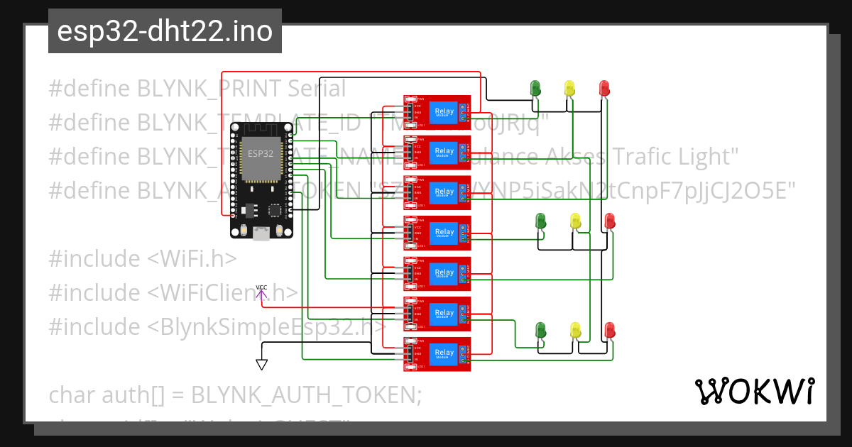 Ambulance Akses Trafic Light - Wokwi ESP32, STM32, Arduino Simulator