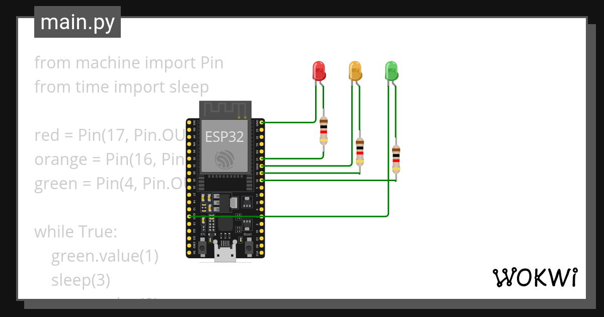 traffic light - Wokwi ESP32, STM32, Arduino Simulator traffic light - Wokwi ESP32, STM32, Arduino Simulator