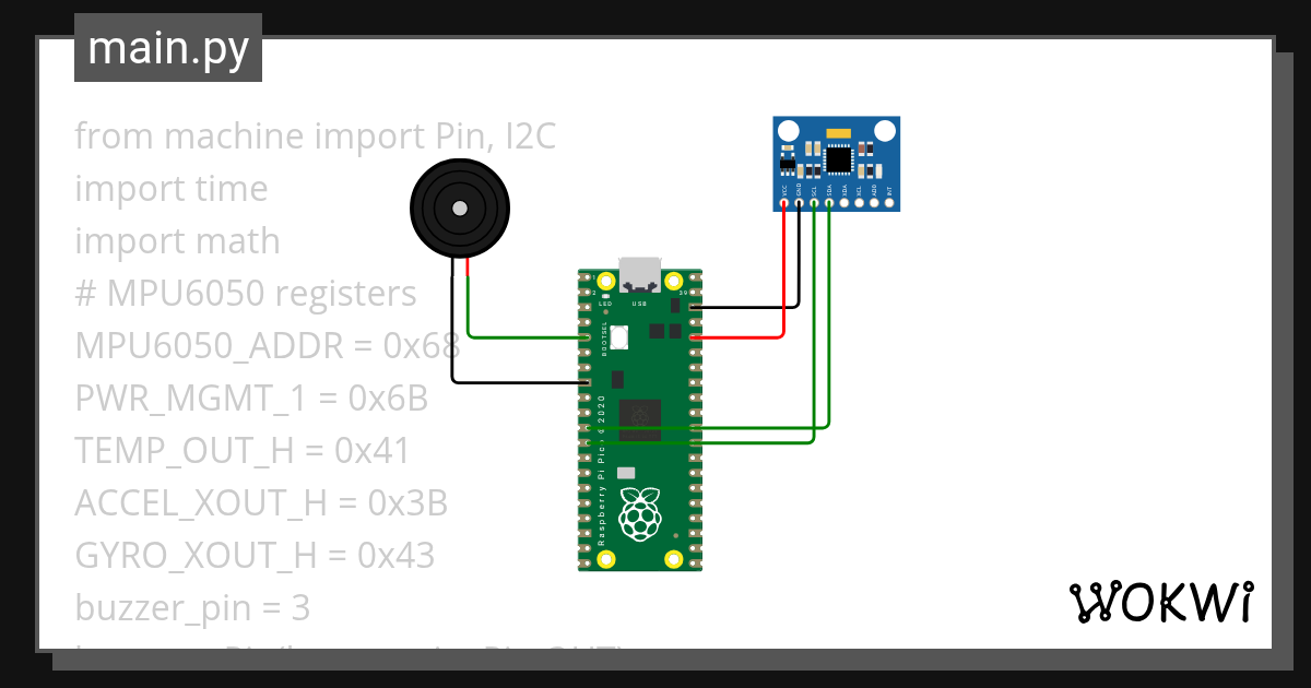 Accelerometer With Raspberry Pi Pico Copy Wokwi Esp32 Stm32 Arduino 6803