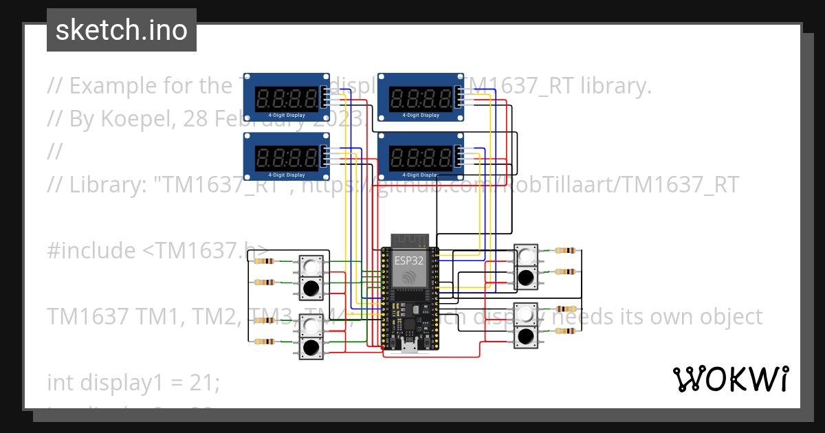 Wokwi - Online ESP32, STM32, Arduino Simulator