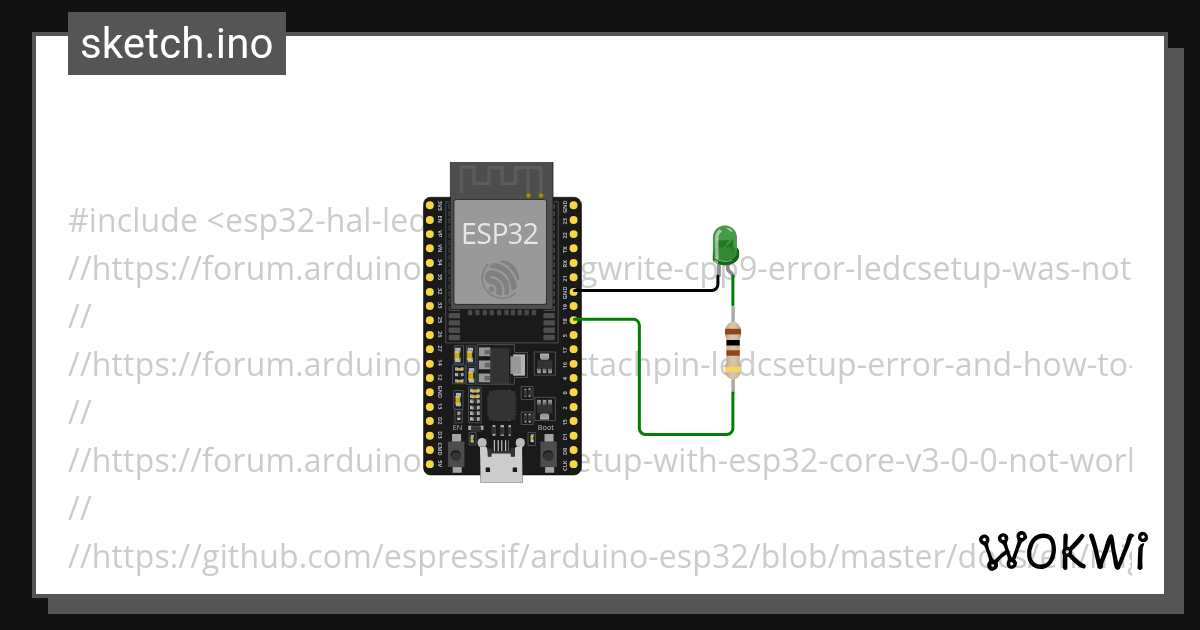 DRAFT ESP32 - Rover 4 ruote - ESP32-PWM - Wokwi ESP32, STM32, Arduino Simulator