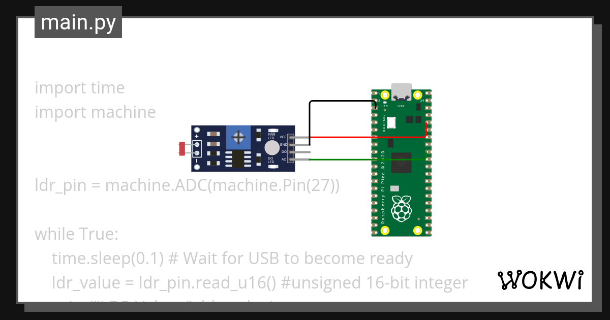 Photoresistor Wokwi Esp32 Stm32 Arduino Simulator 