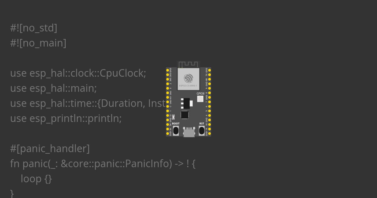 Rust on Wokwi - Online ESP32, STM32, Arduino Simulator