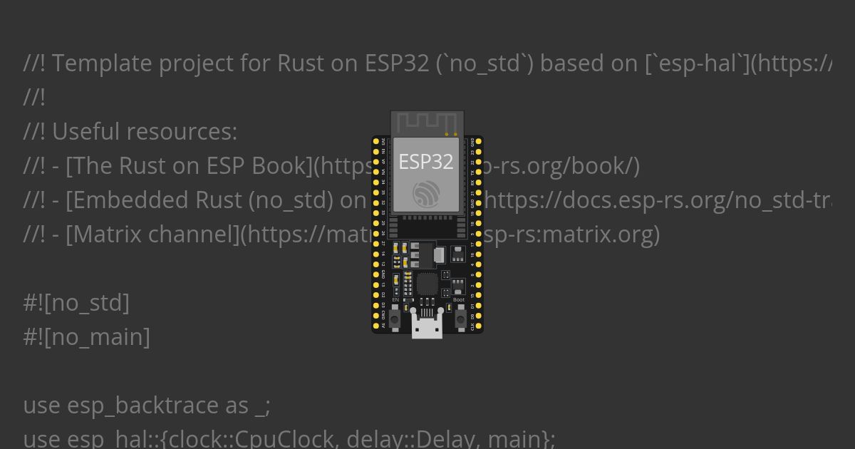 Rust on Wokwi - Online ESP32, STM32, Arduino Simulator