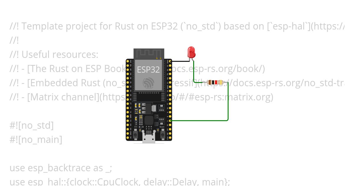 Rust on Wokwi - Online ESP32, STM32, Arduino Simulator