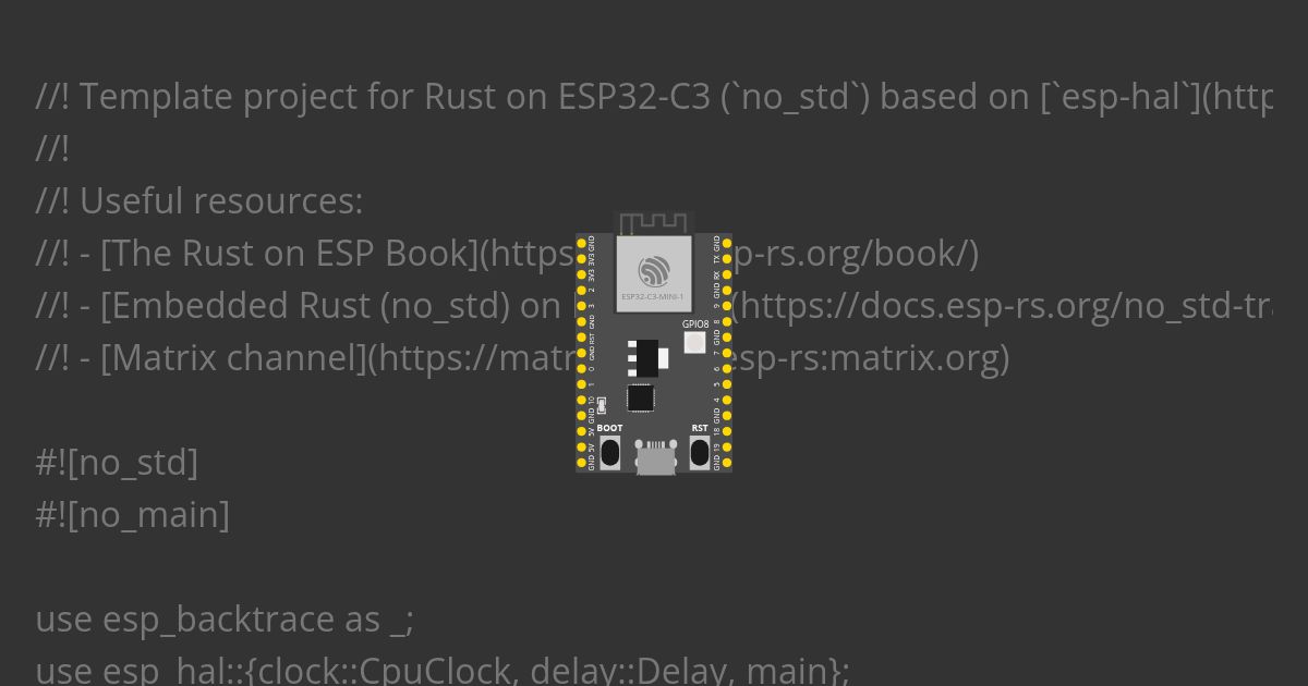 Rust on Wokwi - Online ESP32, STM32, Arduino Simulator